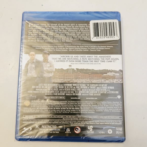 Warner Bros. | Media | The Shawshank Redemption Crime Horror Bluray ...